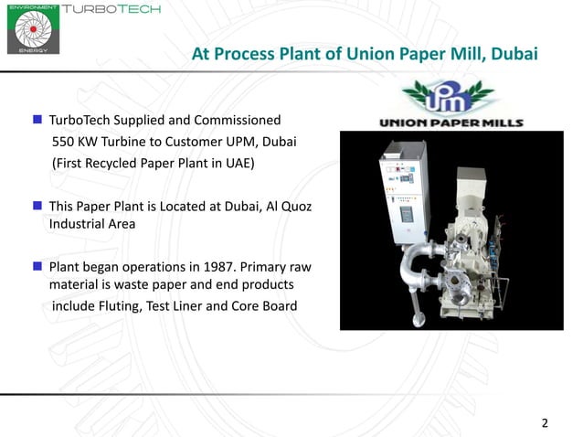 Turbo tech presentation for ECT in kraft paper manufacturing plant ...