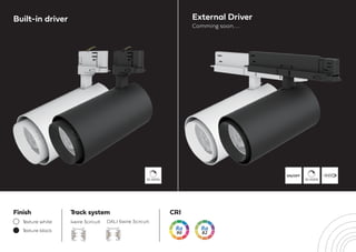 Turbo zoomable track light up to 3000lm with 100lm per wattage | PPT