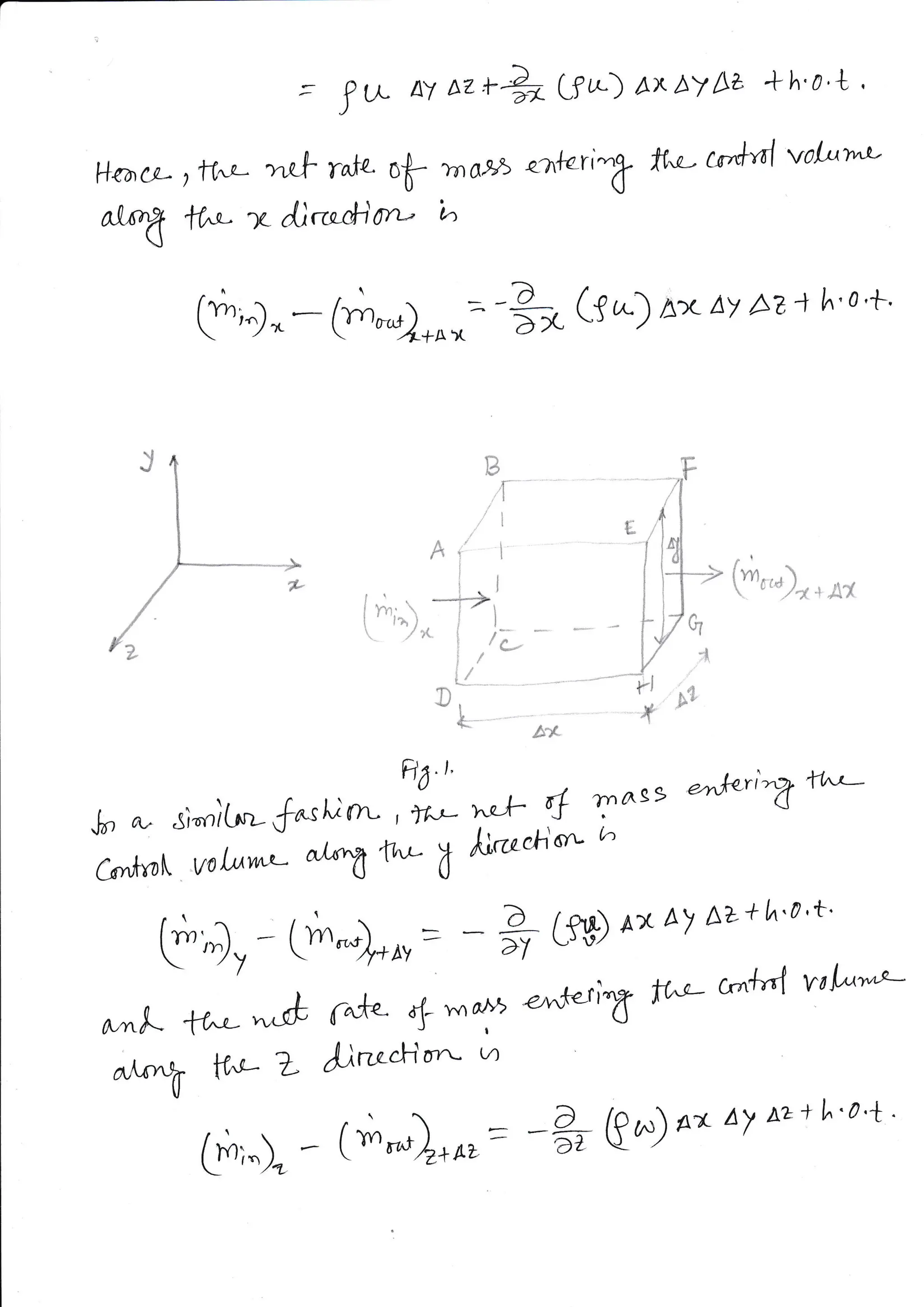 Derivation of Continuity Equation and Reynolds Transport Theorum | PDF