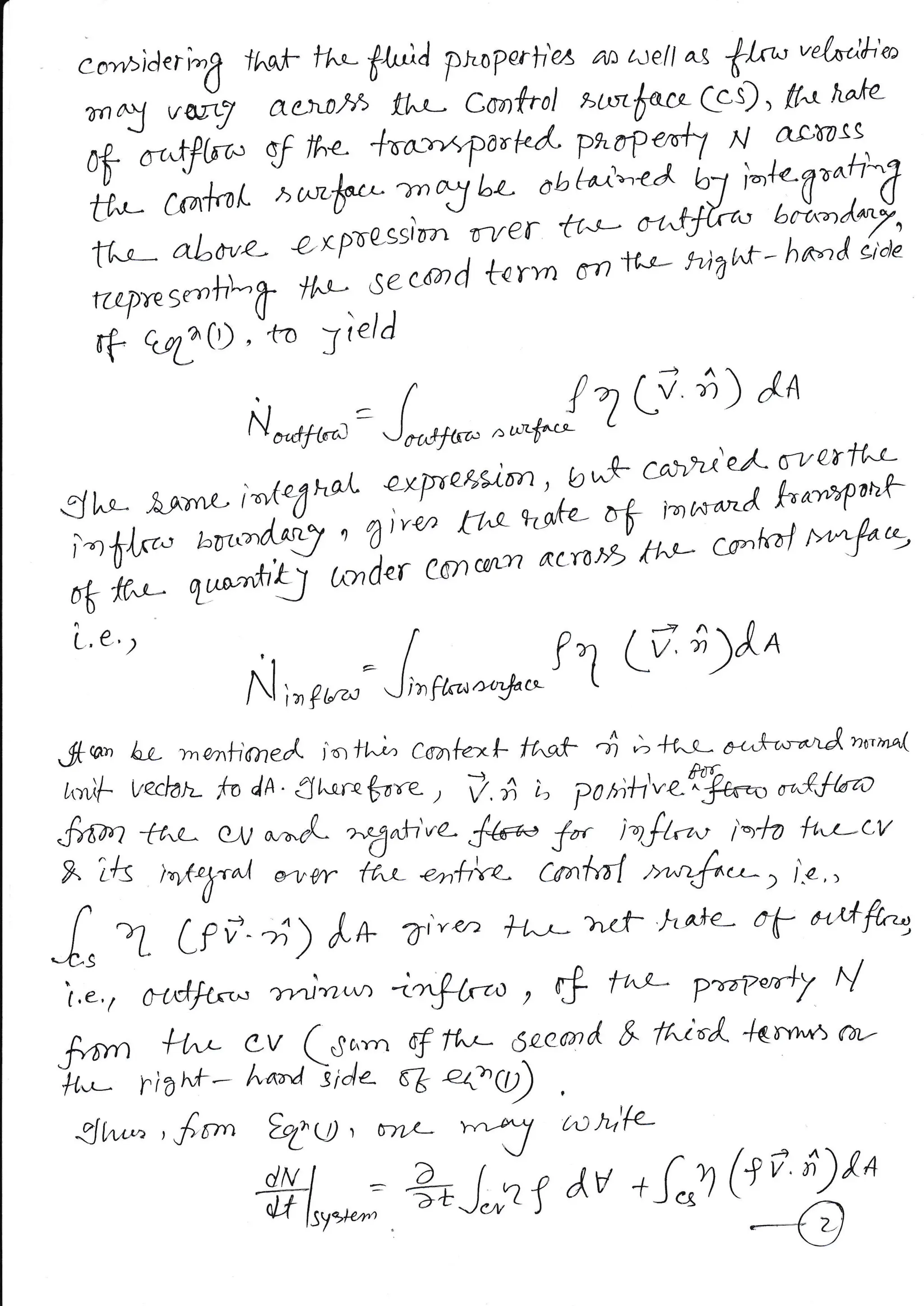 Derivation of Continuity Equation and Reynolds Transport Theorum | PDF