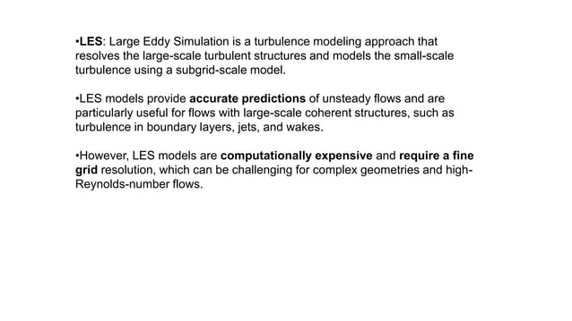 Different Types Of Turbulence Modelling Approaches Pptx Physics Science