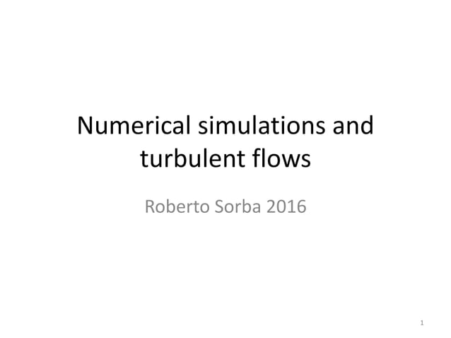 Turbulence numerical modelling | PPT
