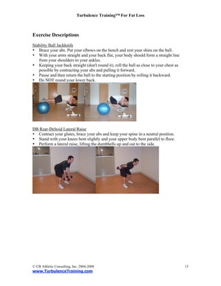 Turbulence training sample fat burning workout | PDF