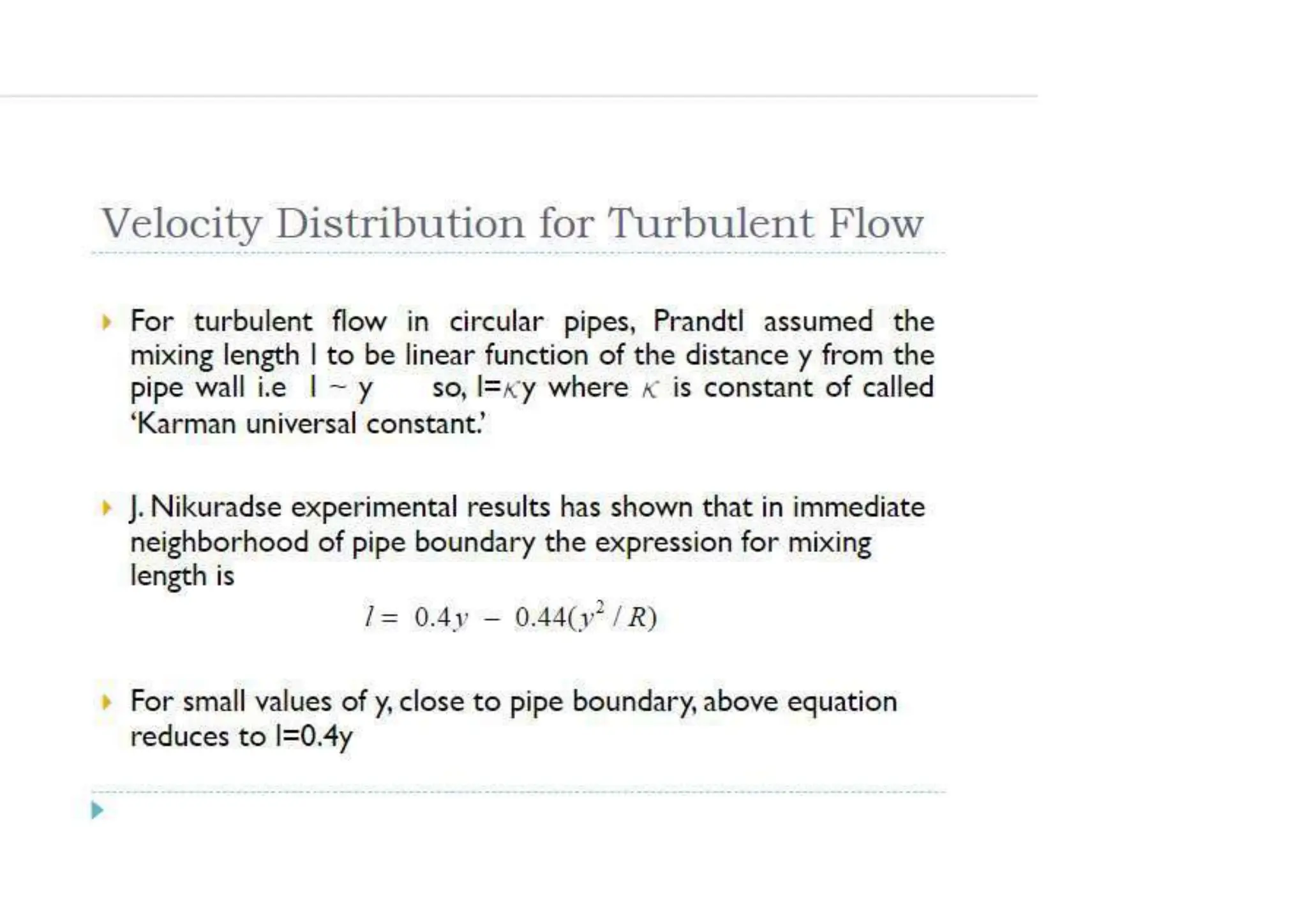 Turbulent Flow in Pipes fluid mechanics. | PPTX