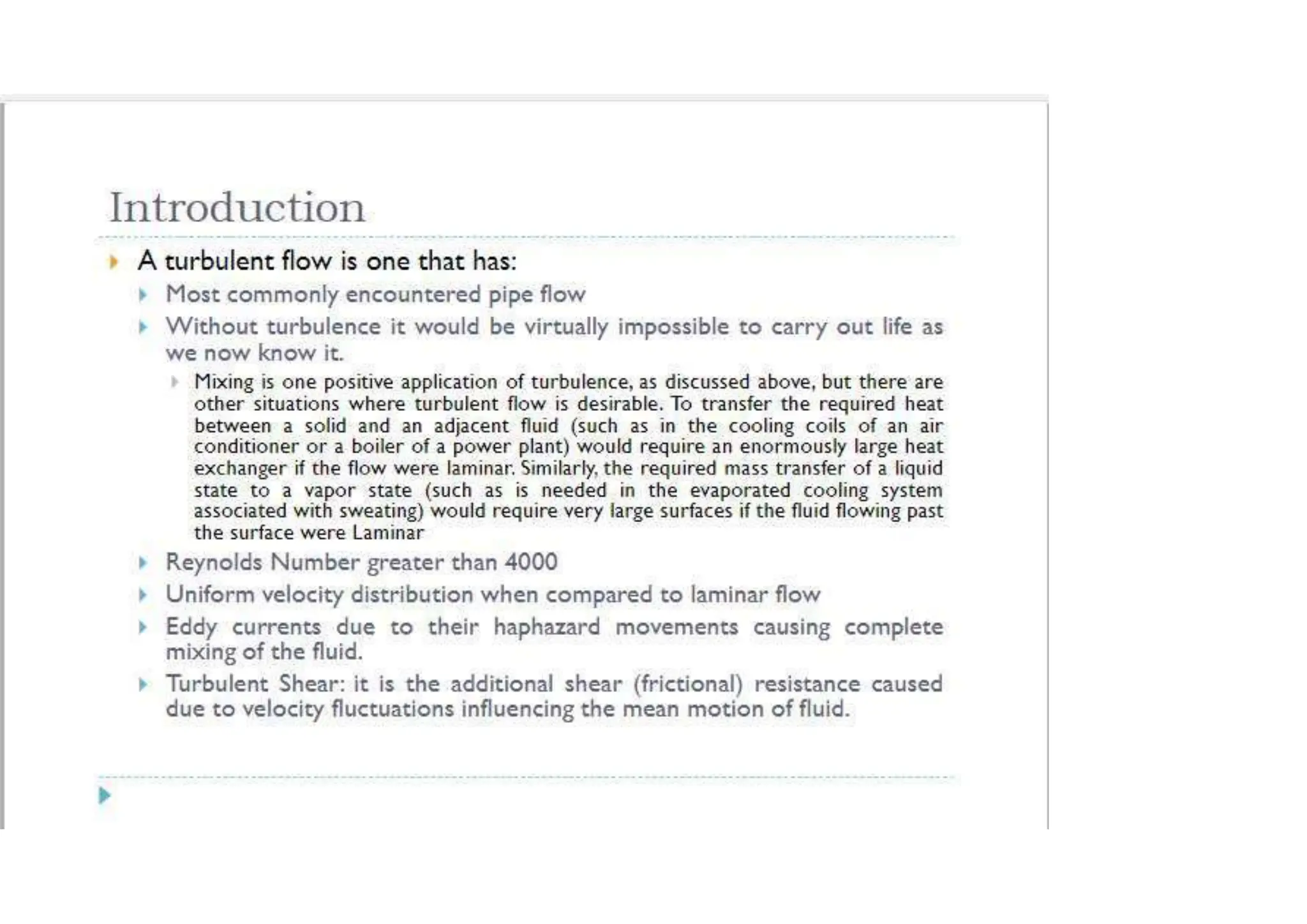 Turbulent Flow in Pipes fluid mechanics. | PPTX
