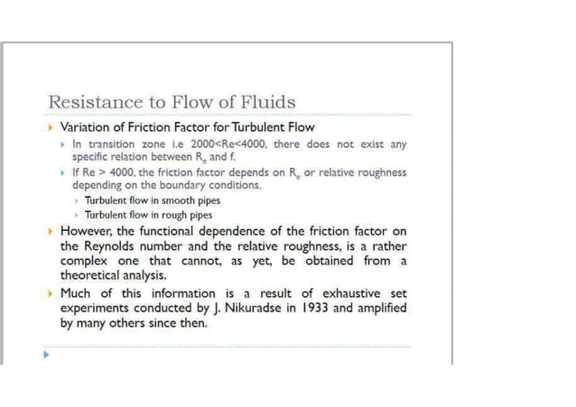 Turbulent Flow in Pipes fluid mechanics. | PPTX