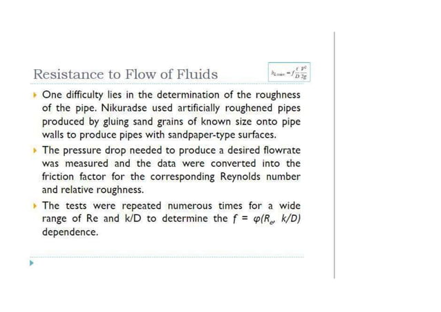 Turbulent Flow in Pipes fluid mechanics. | PPTX