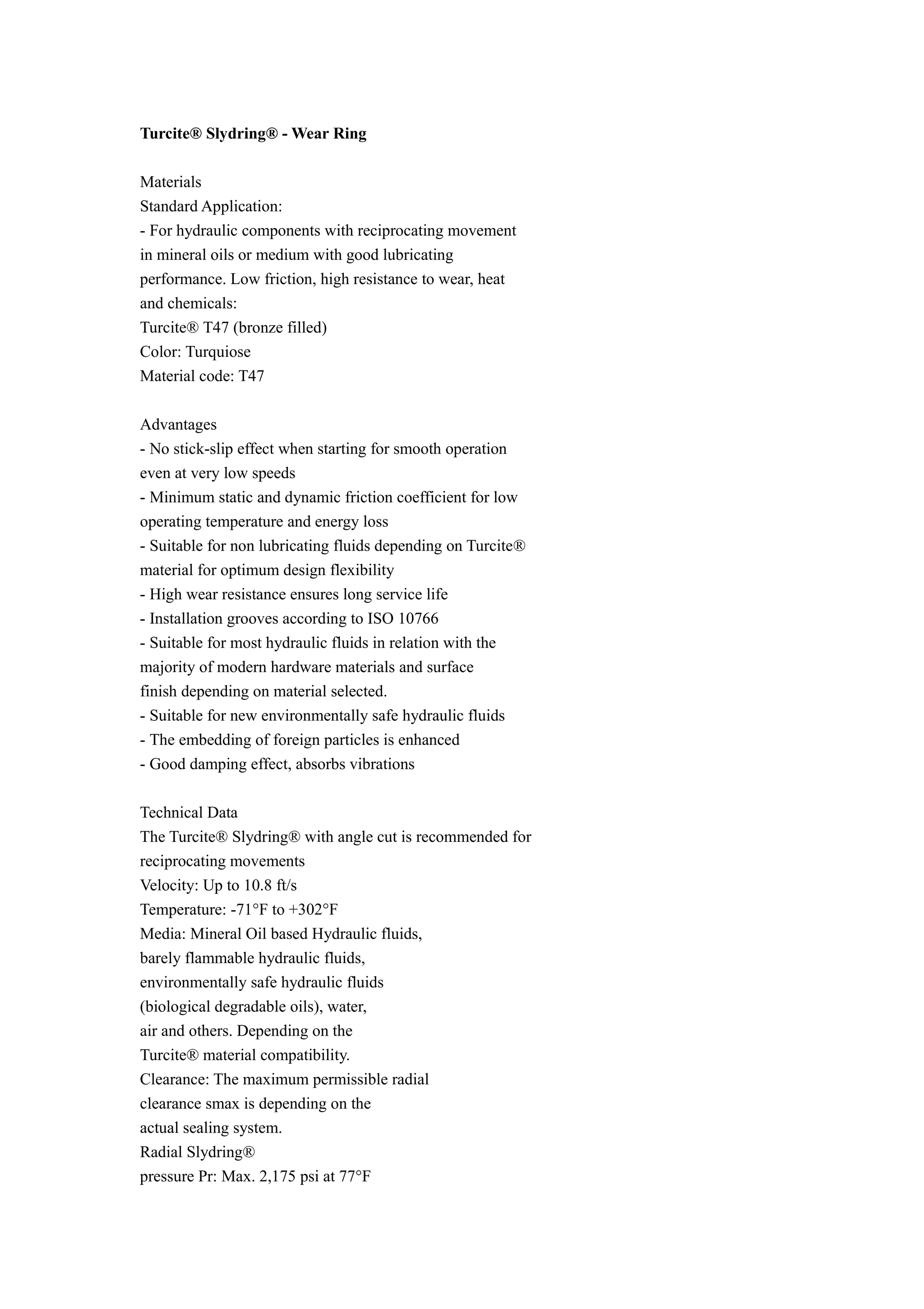 China Turcite slydring wear ring | DOC