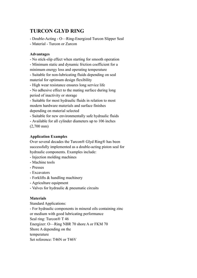 Turcon glyd ring | PDF
