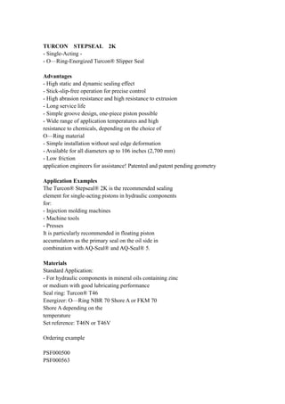 China Turcon stepseal 2 k | PDF