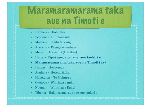 Turei wk 7 term 2 | PPT