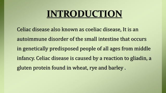 celiac disease case presentation and topic | PPTX | Digestive Disorders ...
