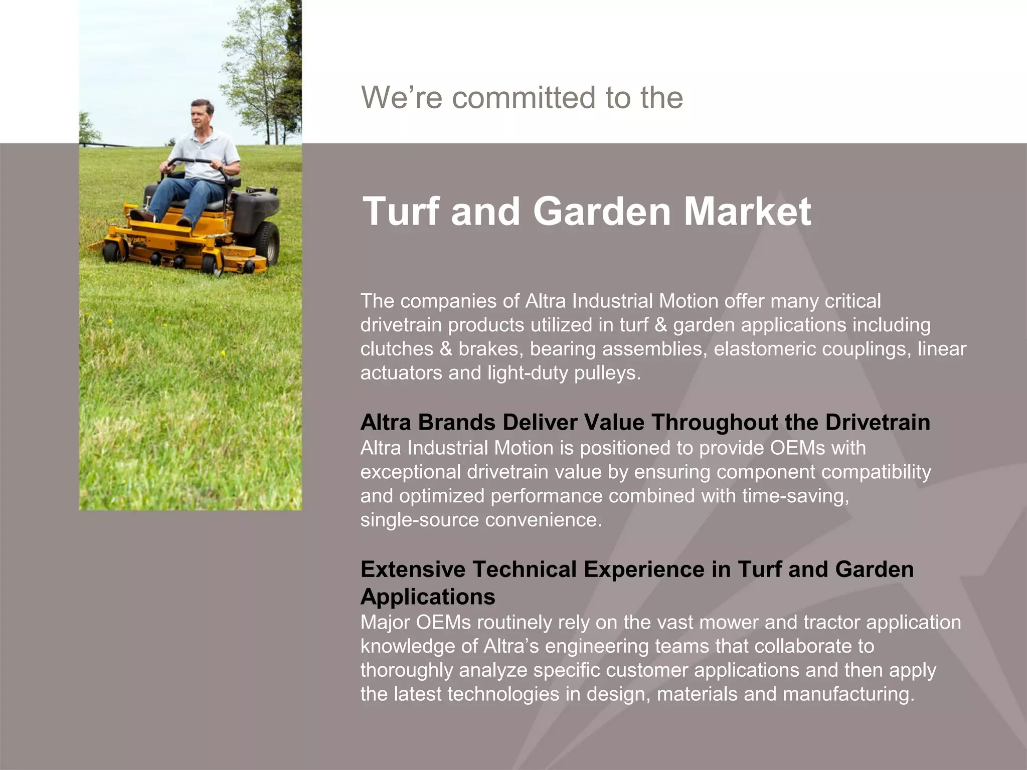 Turf & Garden Applications and Innovations | PPT