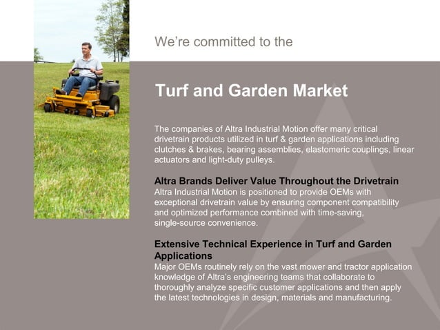 Turf & Garden Applications and Innovations | PPT