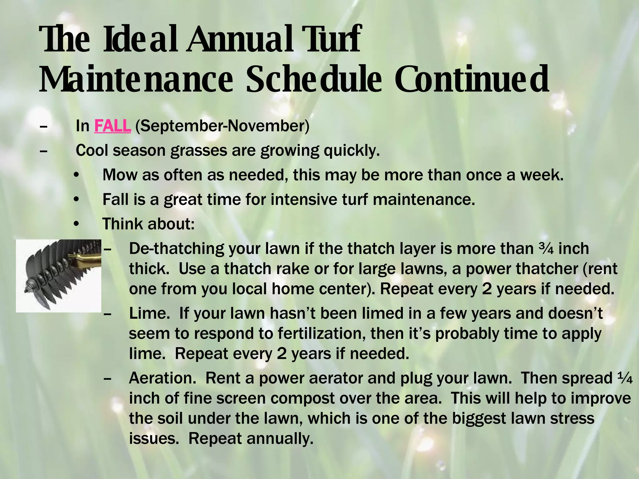 Turf Maintenance for the Pacific Northwest | PPT