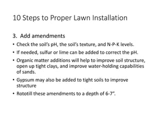 Turf Establishment | PDF