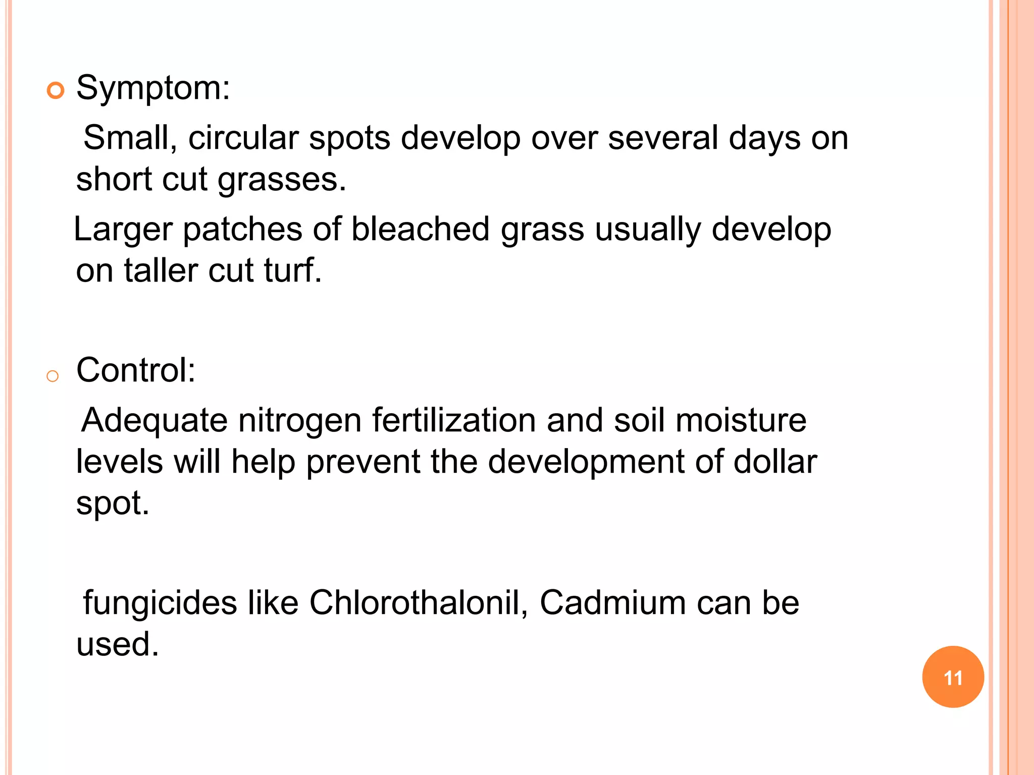 Turf grass diseases, symptoms and control | PPTX