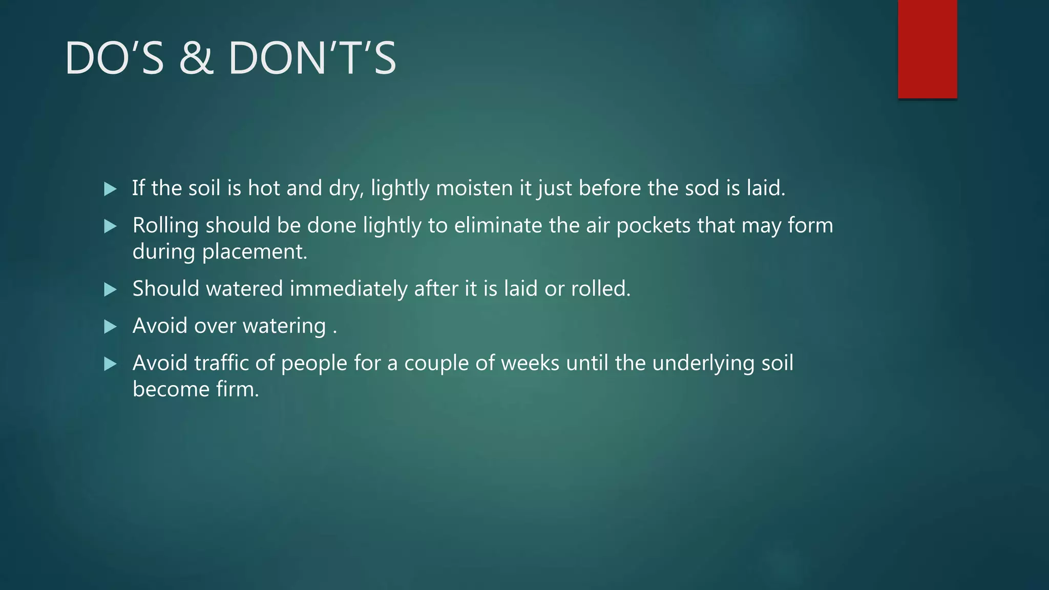 STEPS IN ESTABLISHMENT OF TURF GRASS | PPTX