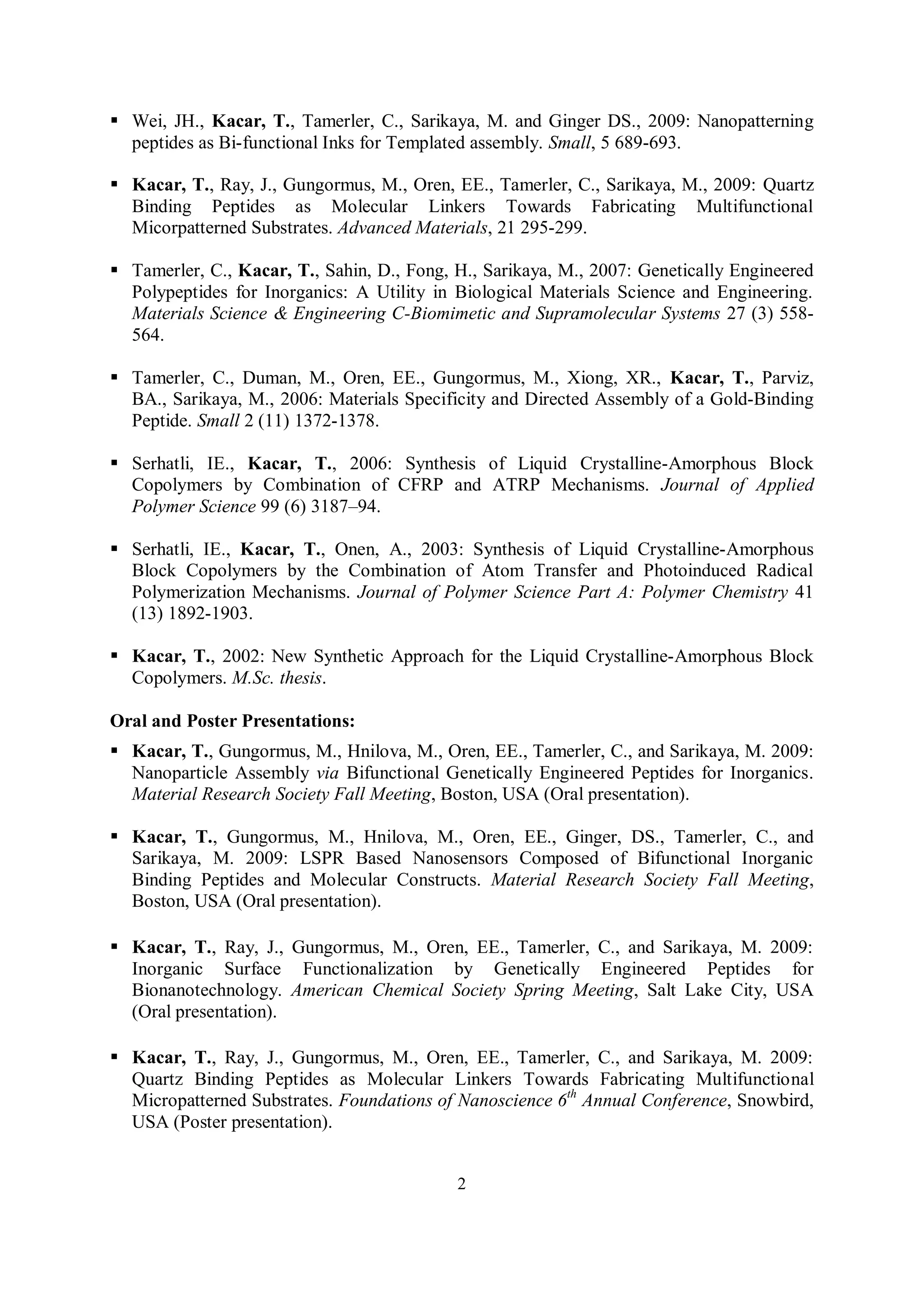 Turgay Kacar Cv | PDF