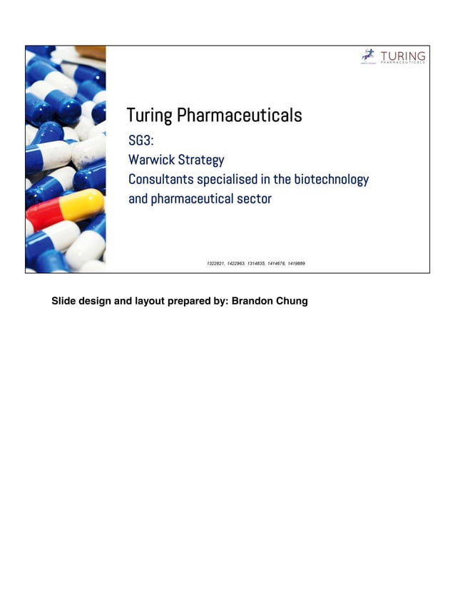 Turing Pharmaceuticals Case Study (Warwick Business School) | PDF | Pharmaceutical Industry ...