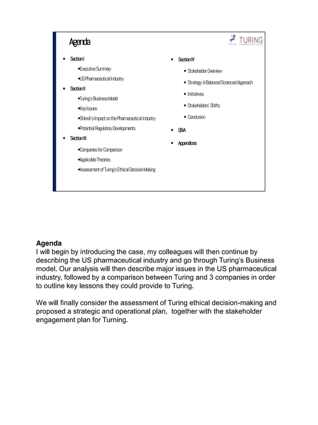 Turing Pharmaceuticals Case Study (Warwick Business School) | PDF ...