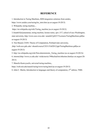 Turing machine seminar report | PDF