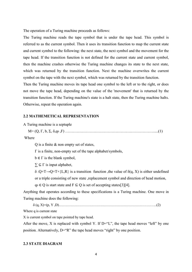 Turing machine seminar report | PDF | Physics | Science