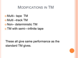 Turing machine | PPTX