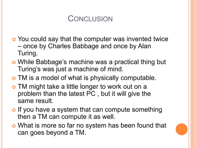 Turing machine | PPTX | Programming Languages | Computing