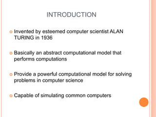 Turing machine | PPTX