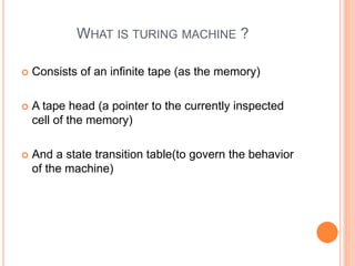 Turing machine | PPTX