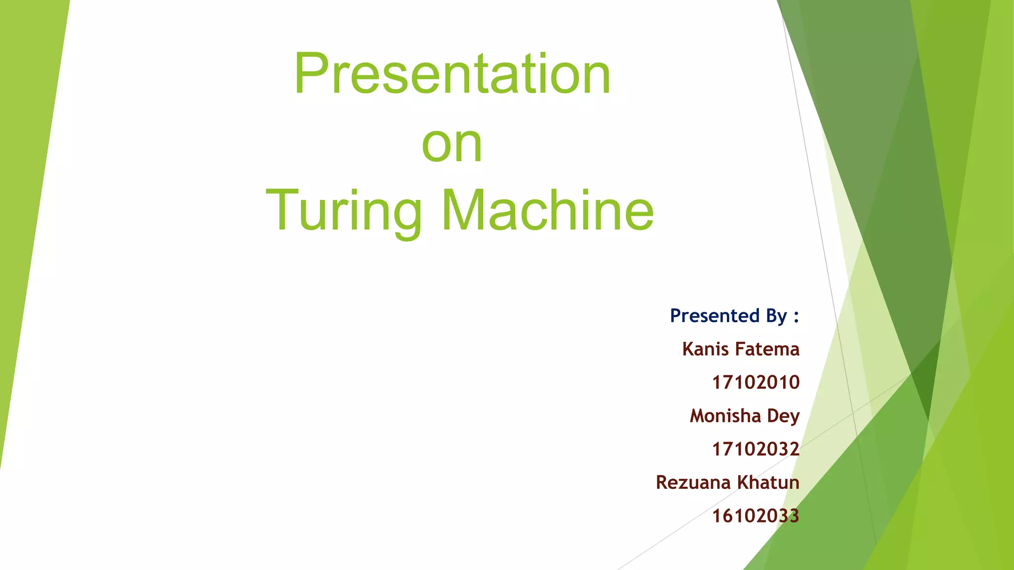 Turing machine | PPTX