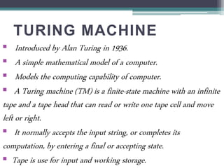 Turing machine | PPTX