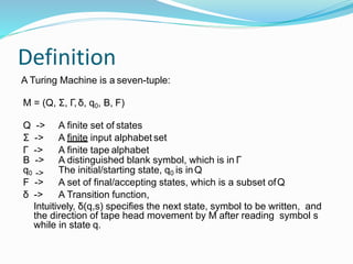 Turing machine | PPTX