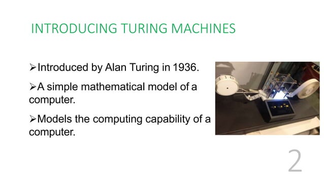 Turing Machine Pptx Programming Languages Computing