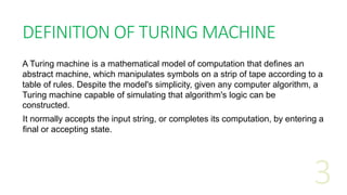 Turing machine | PPTX