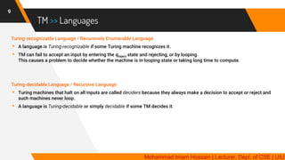 TOC 10 | Turing Machine | PPT