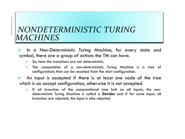 Automata Theory - Turing machine | PPTX | Programming Languages | Computing