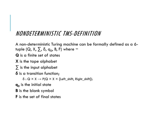 Automata Theory - Turing machine | PPTX | Programming Languages | Computing