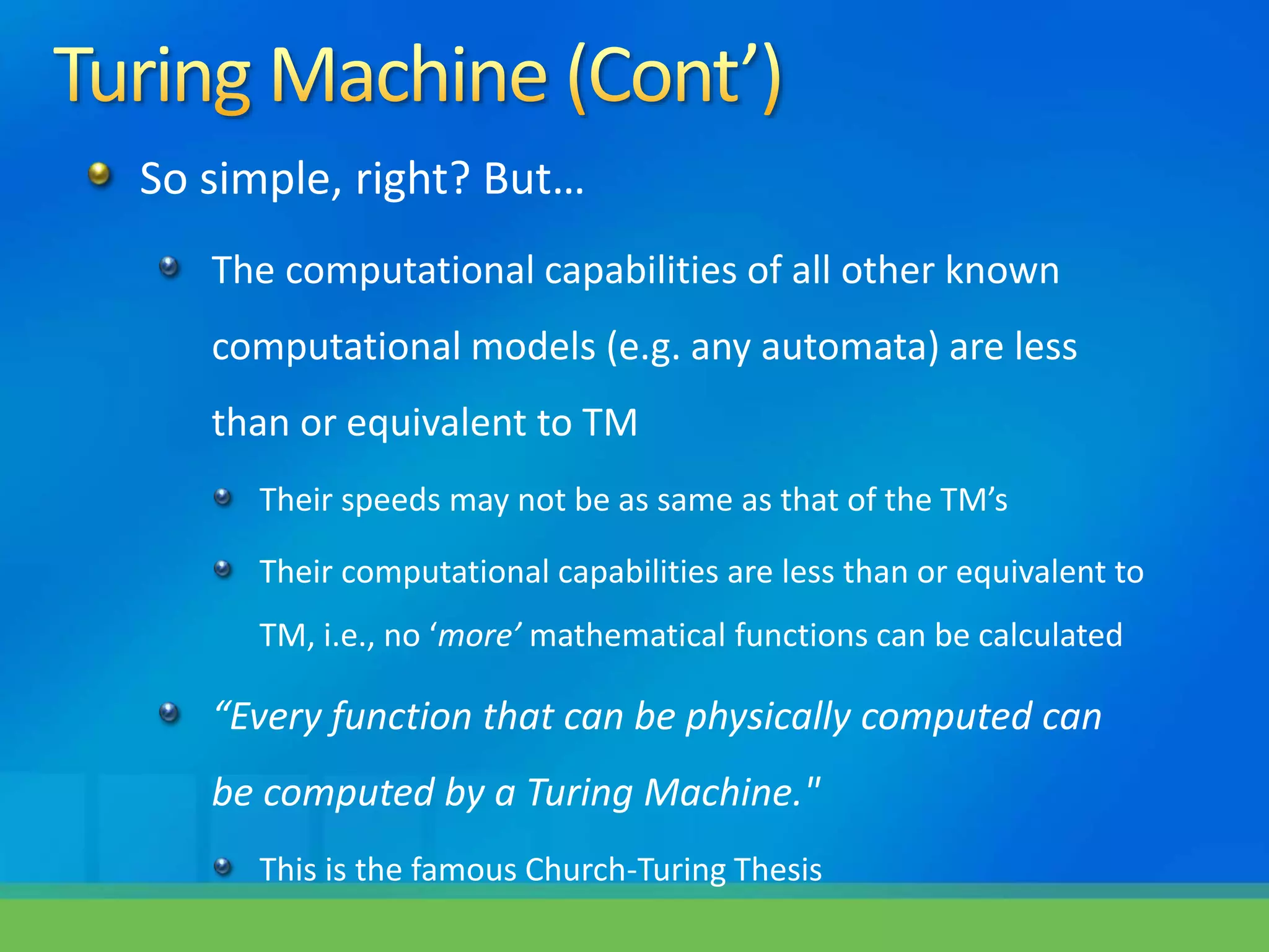 Turing Machine.pptx | Programming Languages | Computing