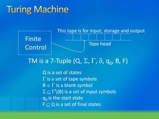 Turing Machine.pptx | Programming Languages | Computing