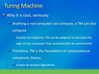 Turing Machine.pptx | Programming Languages | Computing