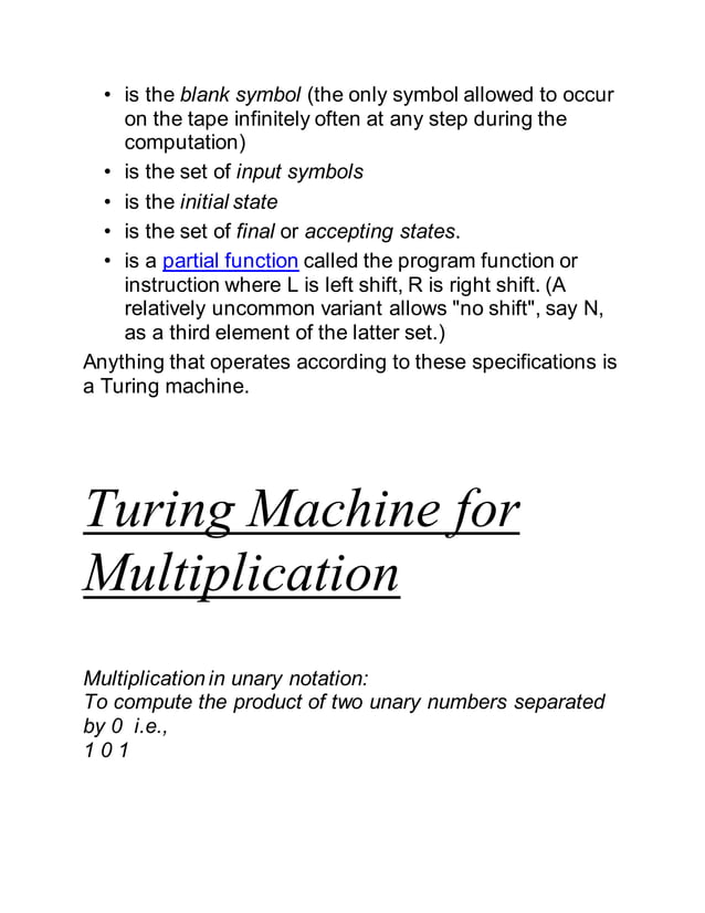 Turing machine(automata ) | PDF