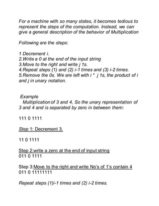 Turing machine(automata ) | DOCX