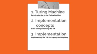 Turing machine implementation | PPT