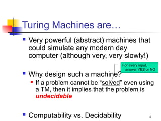 Formal Languages of Automata theory: Turing Machines | PPTX