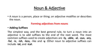 Turing nouns into Adjective The University of Faisalabad Notes.pptx