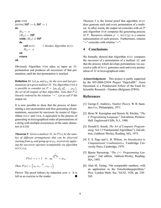 A Formal Model And An Algorithm For Generating The Permutations Of A