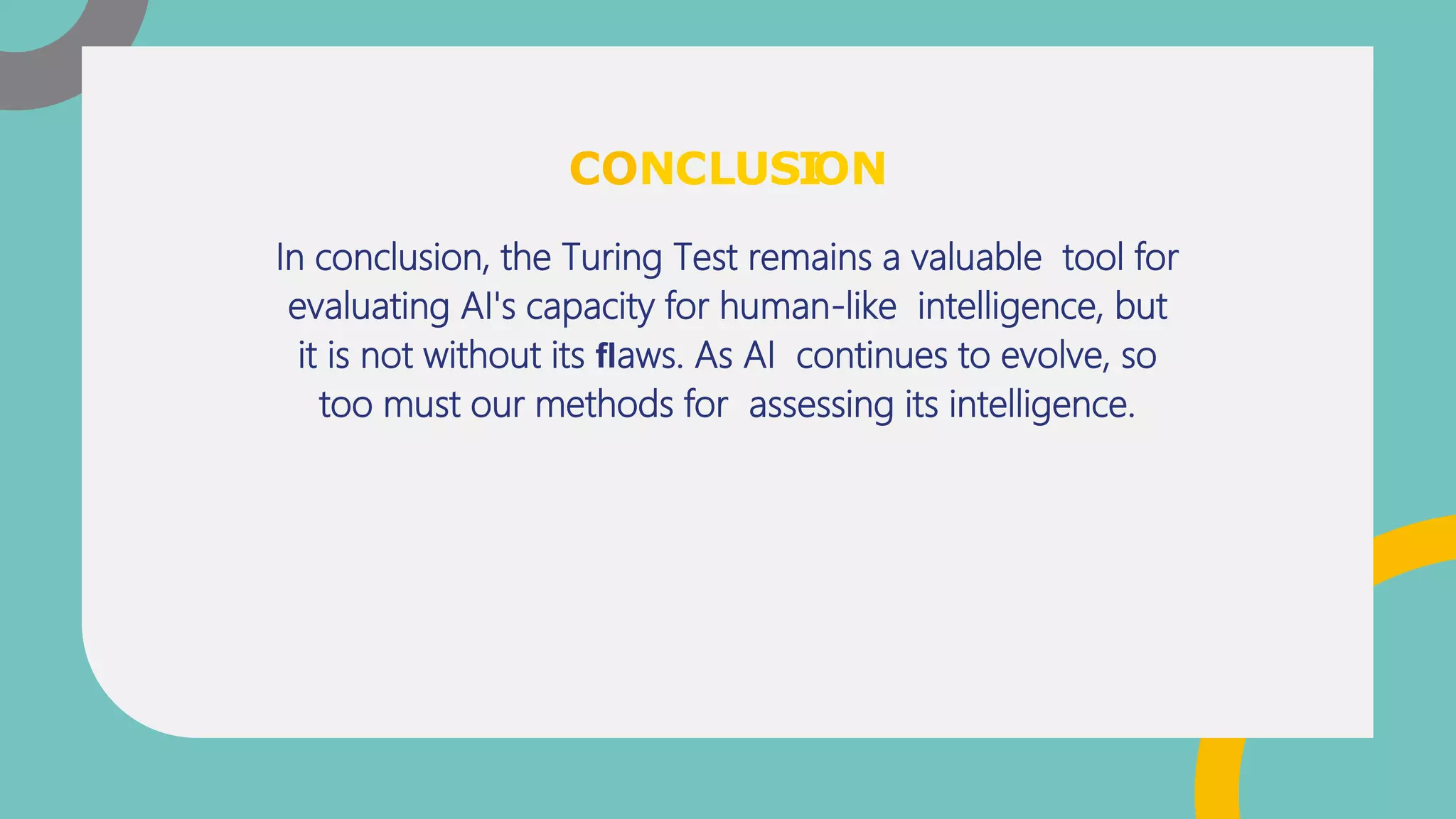 Turing Test In Artificial Intelligence | PPTX