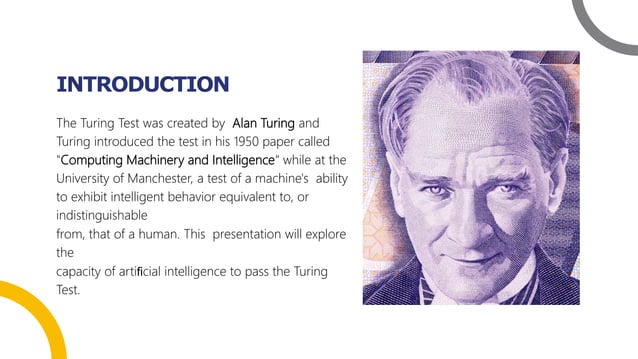 Turing Test In Artificial Intelligence | PPTX | Artificial Intelligence ...